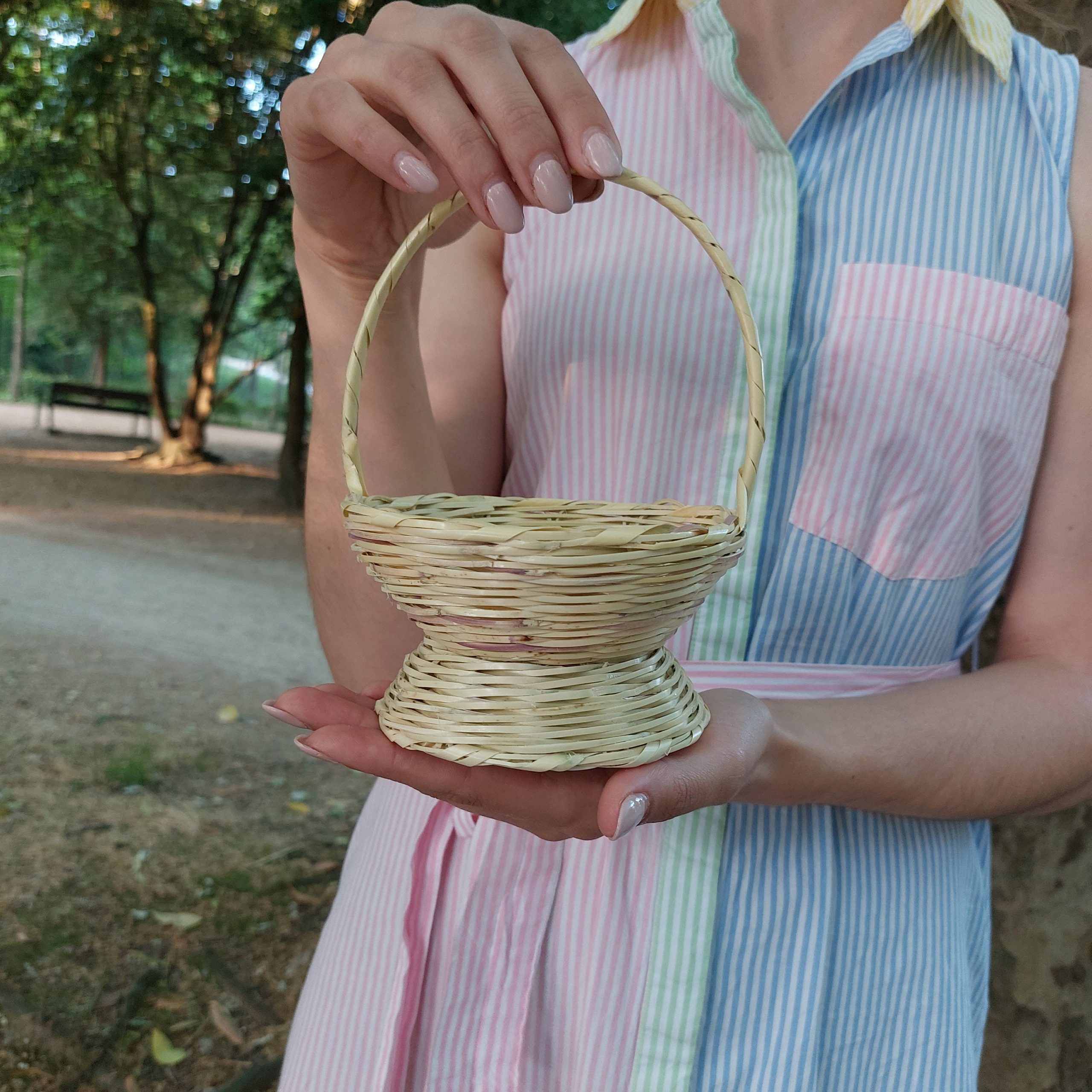 Mini Cane Basket With Handle - PadaWorks