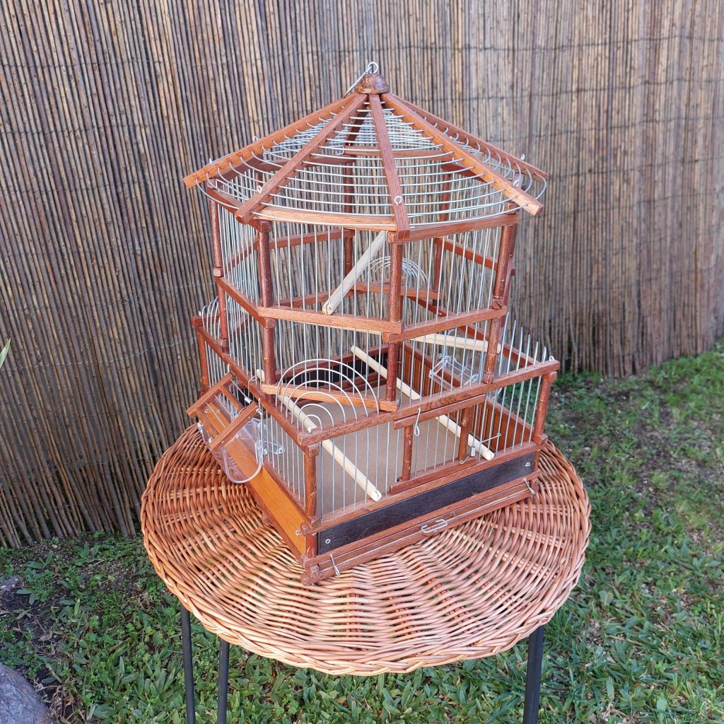 Round Wood Bird Cage - PadaWorks