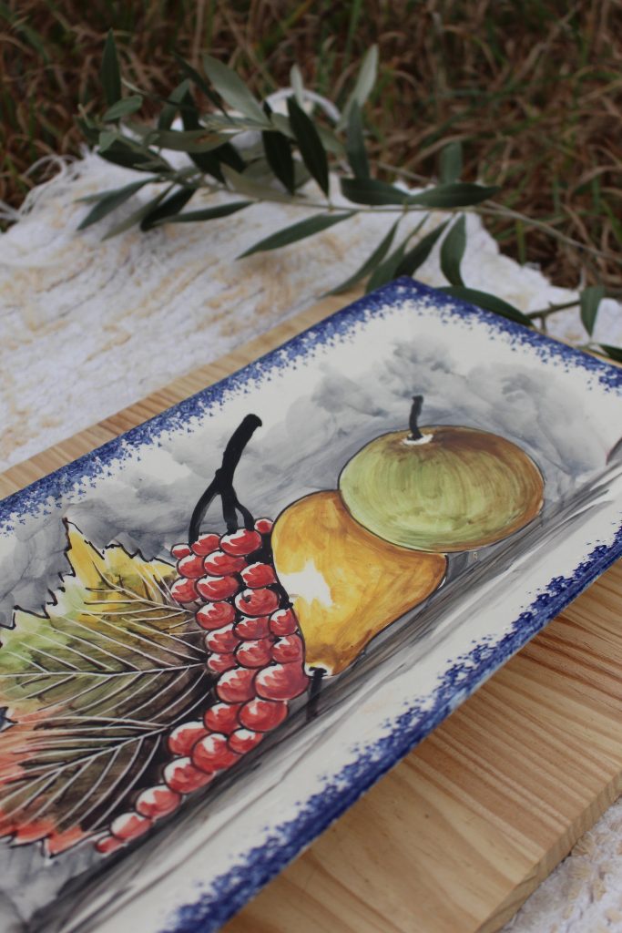 Vintage Ceramic Platter Fruit Design - PadaWorks