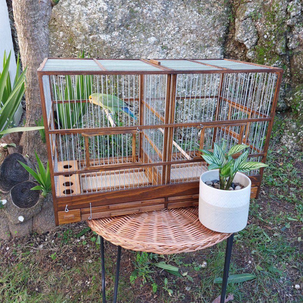 Large Rectangular Bird Cage - Brown - PadaWorks