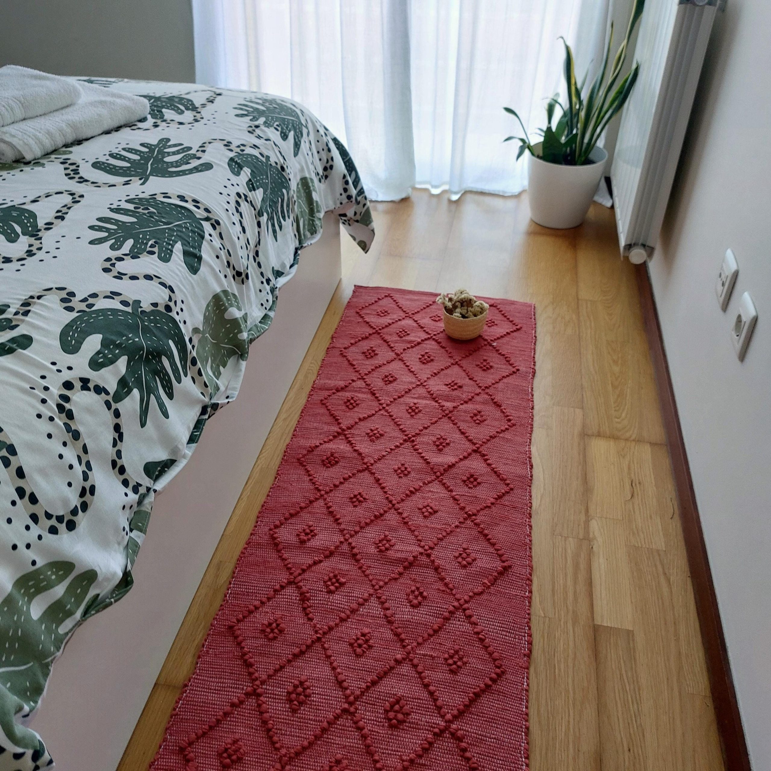 Runner Rug Terracotta - 50x200cm - Knotted Rug - PadaWorks